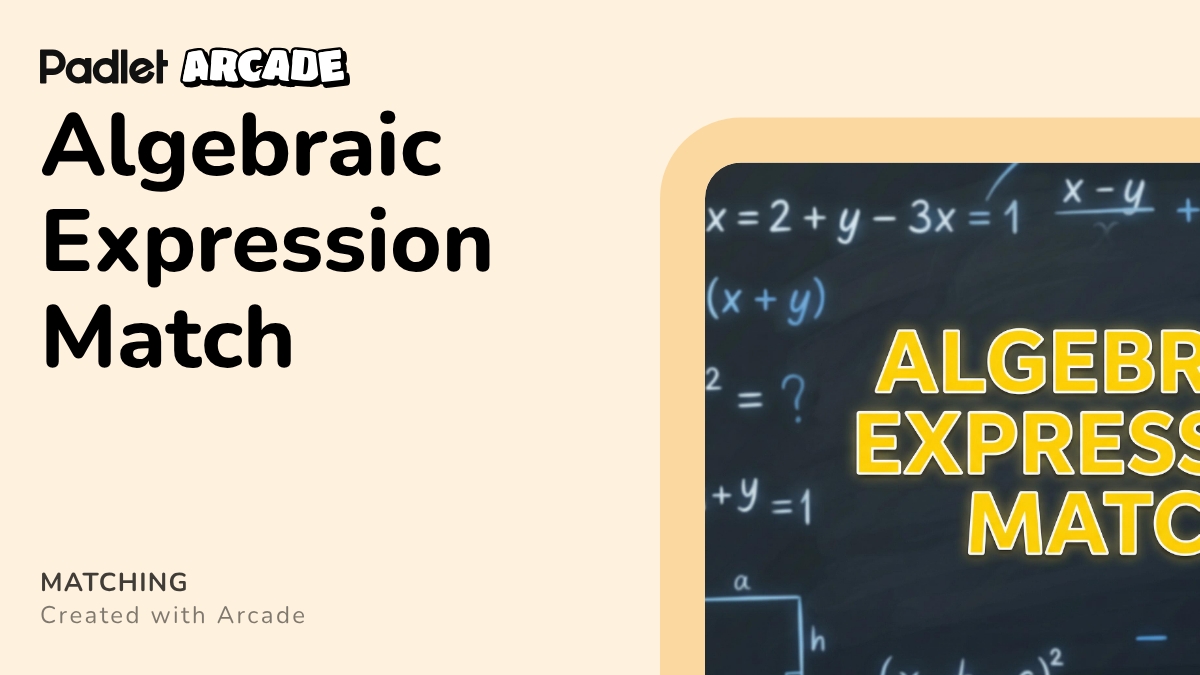 Algebraic Expression Match | Arcade
