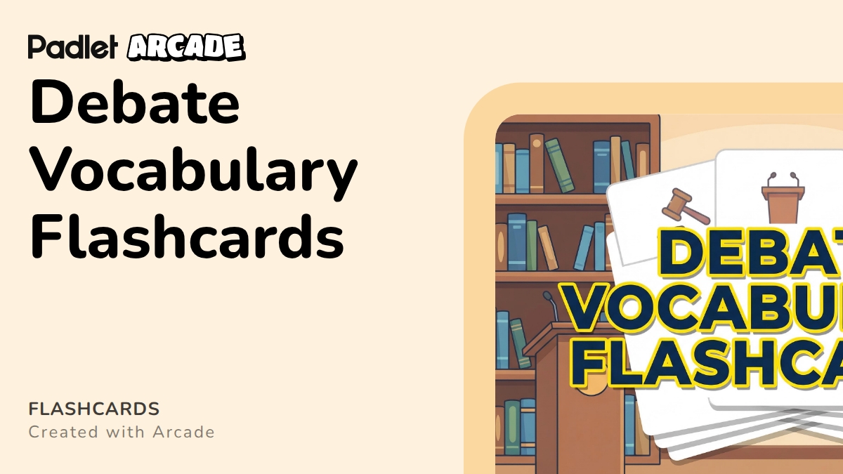 Debate Vocabulary Flashcards | Arcade