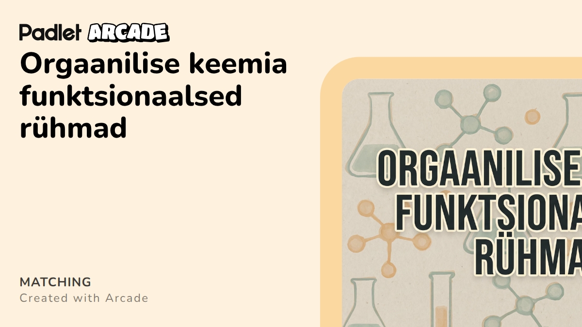 Orgaanilise keemia funktsionaalsed rühmad | Arcade