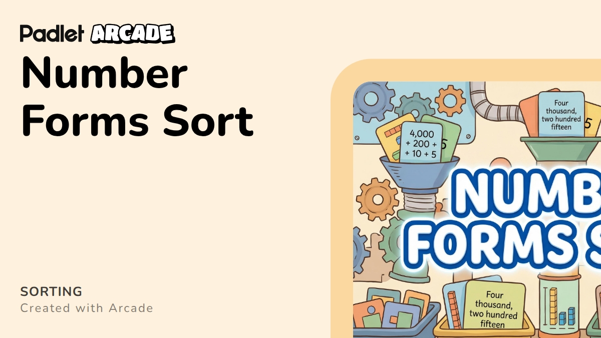 Number Forms Sort | Arcade