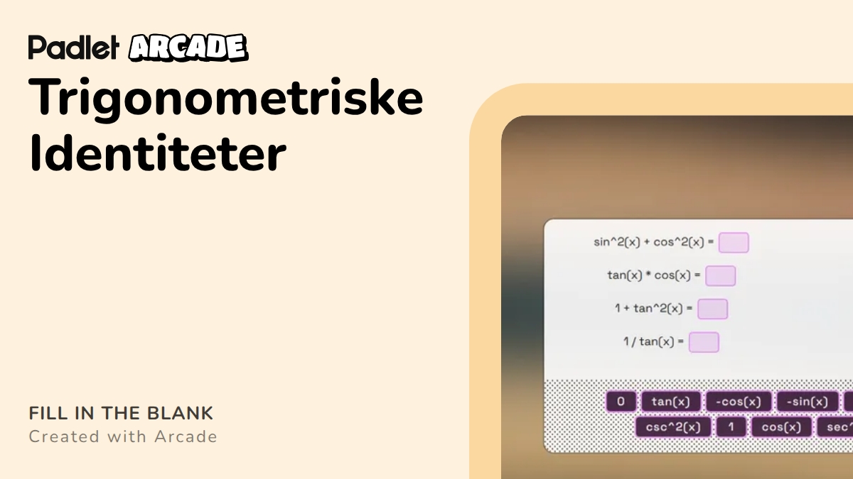 Trigonometriske Identiteter | Arcade