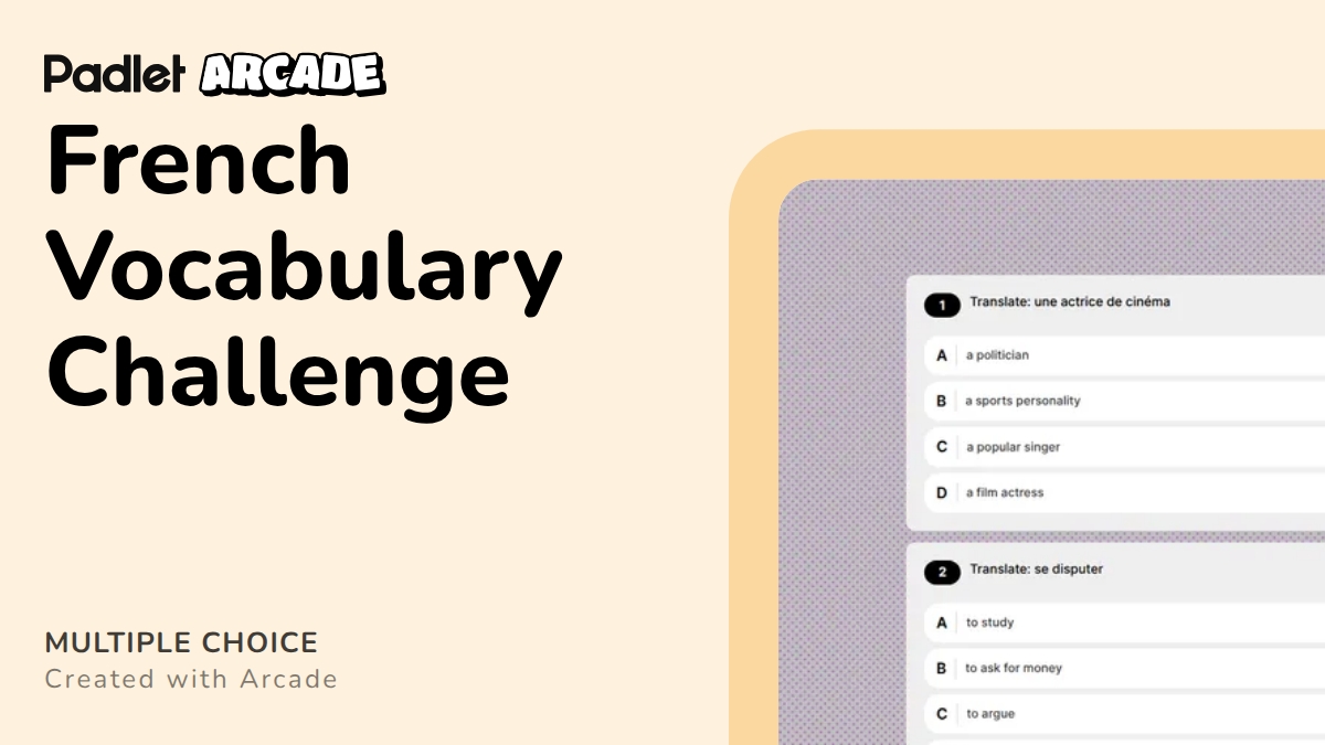 French Vocabulary Challenge | Arcade
