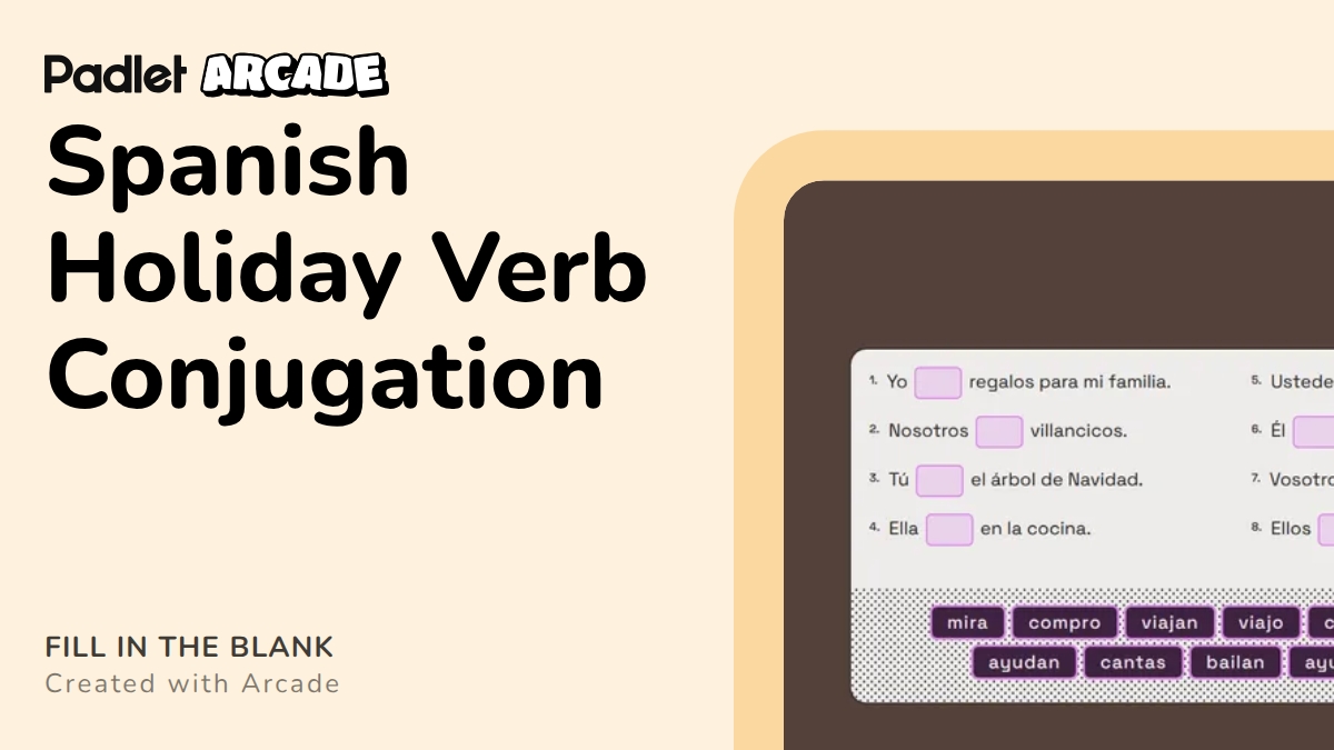 Spanish Holiday Verb Conjugation | Arcade