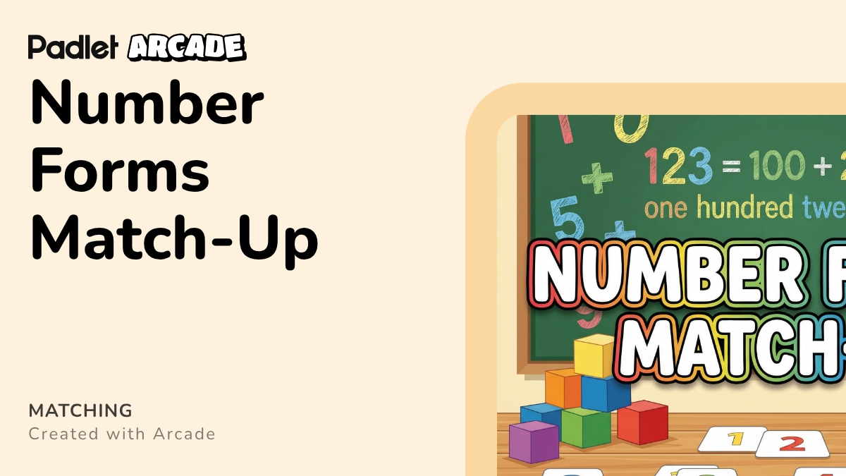 Number Forms Match-Up | Arcade