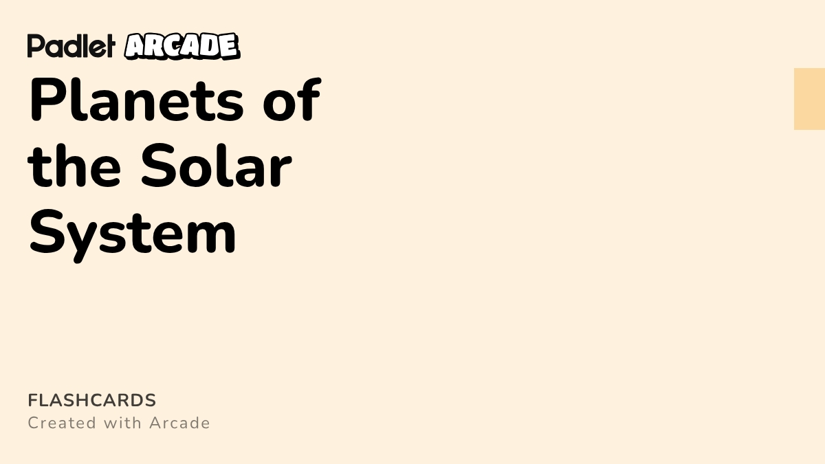 Planets of the Solar System | Arcade