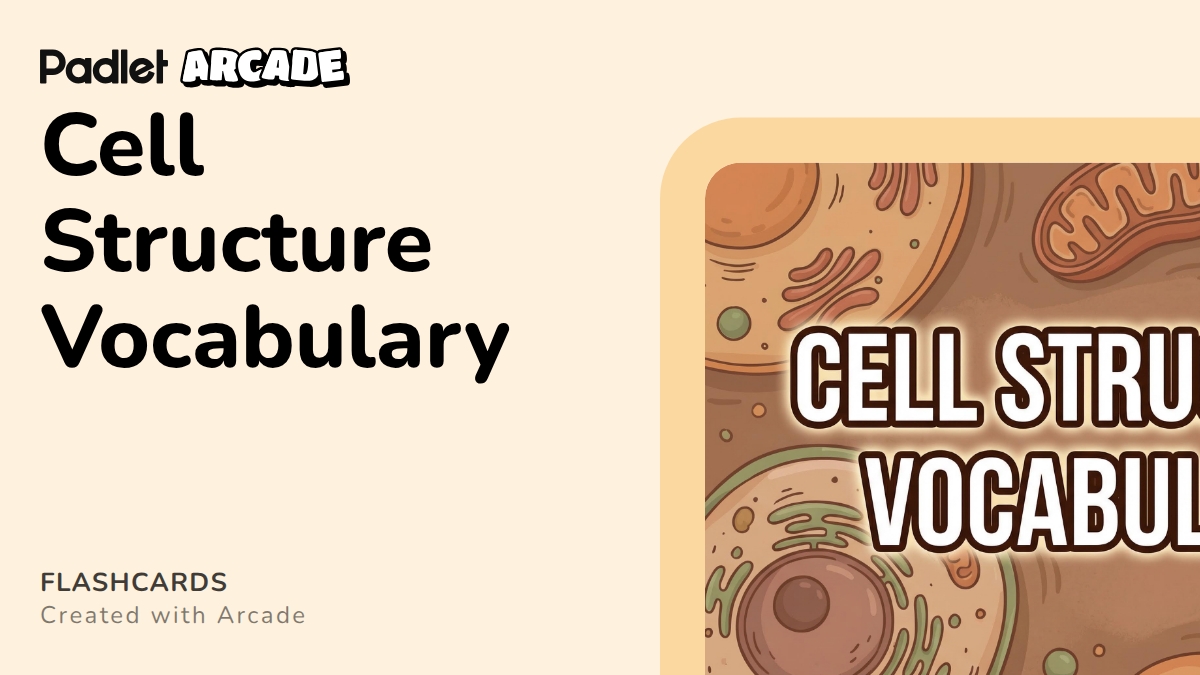 Cell Structure Vocabulary | Arcade