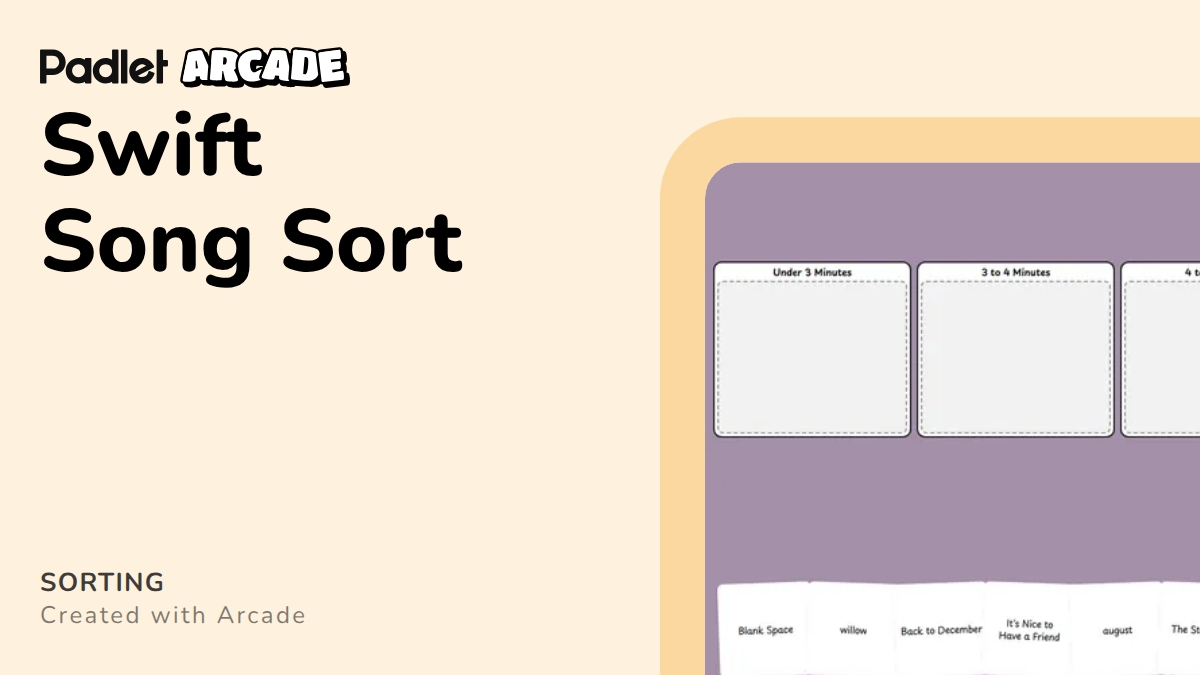 Swift Song Sort | Arcade