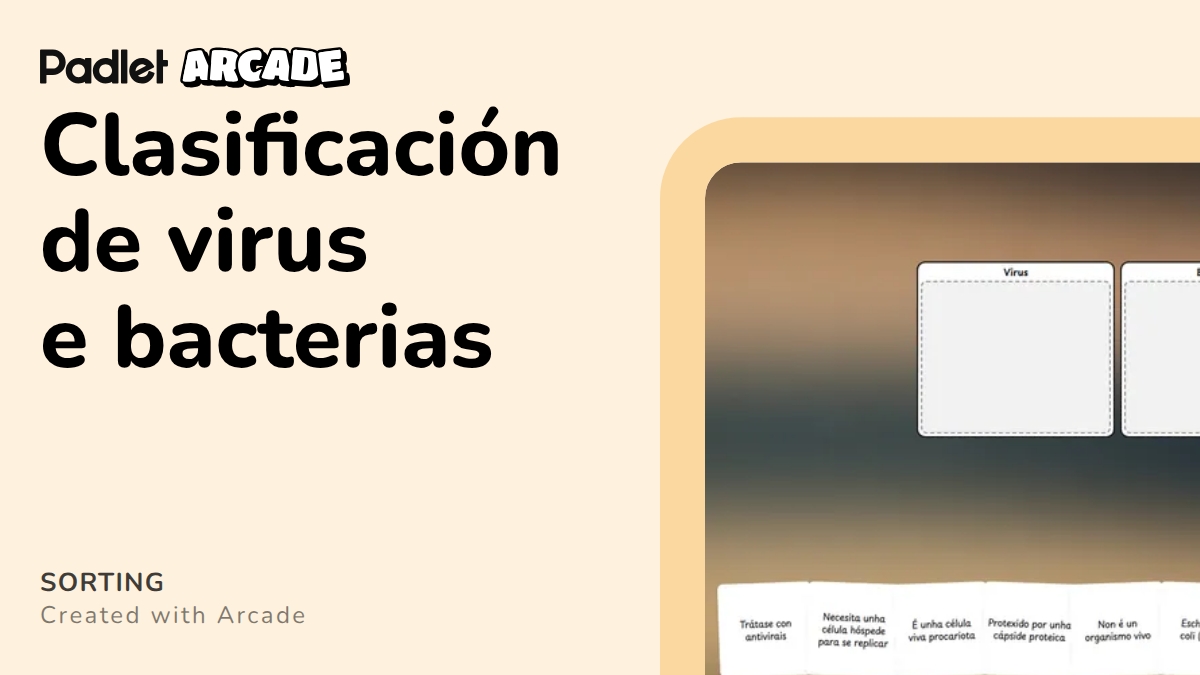 Clasificación de virus e bacterias | Arcade