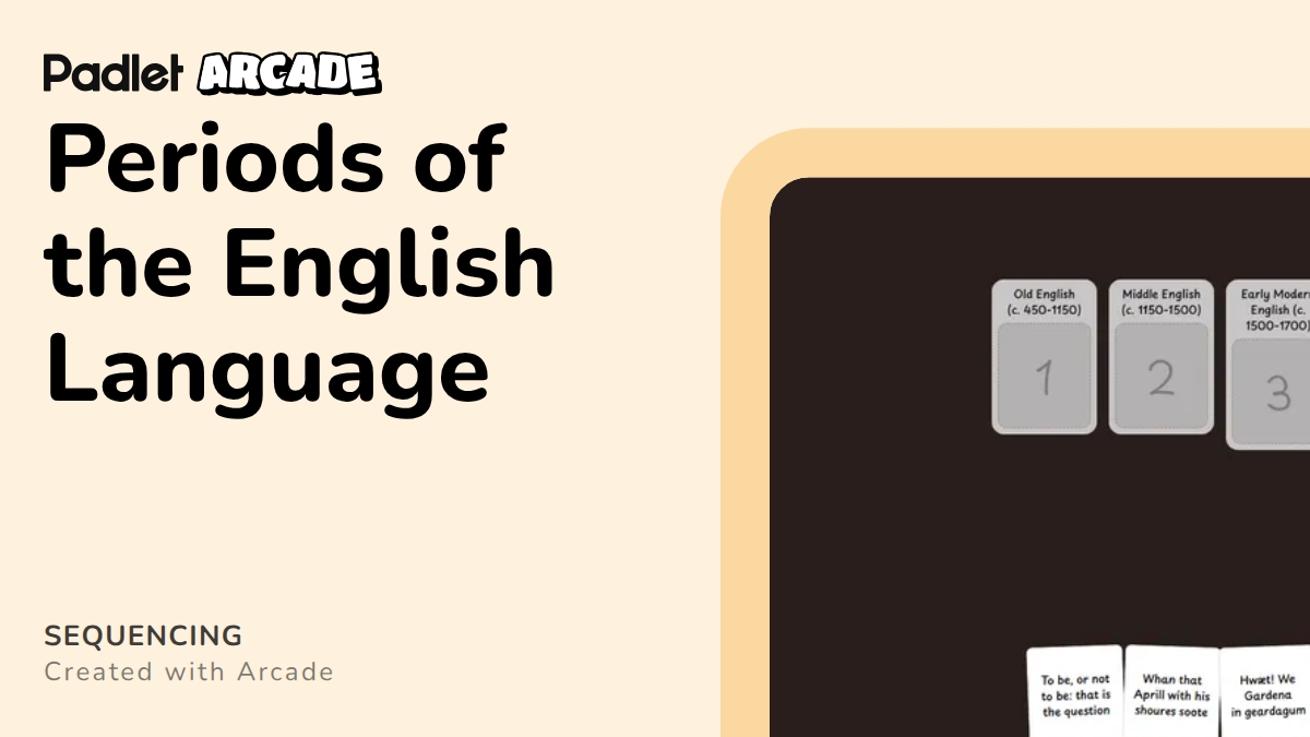 Periods of the English Language | Arcade