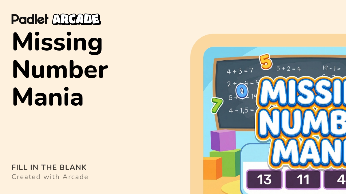 Missing Number Mania | Arcade