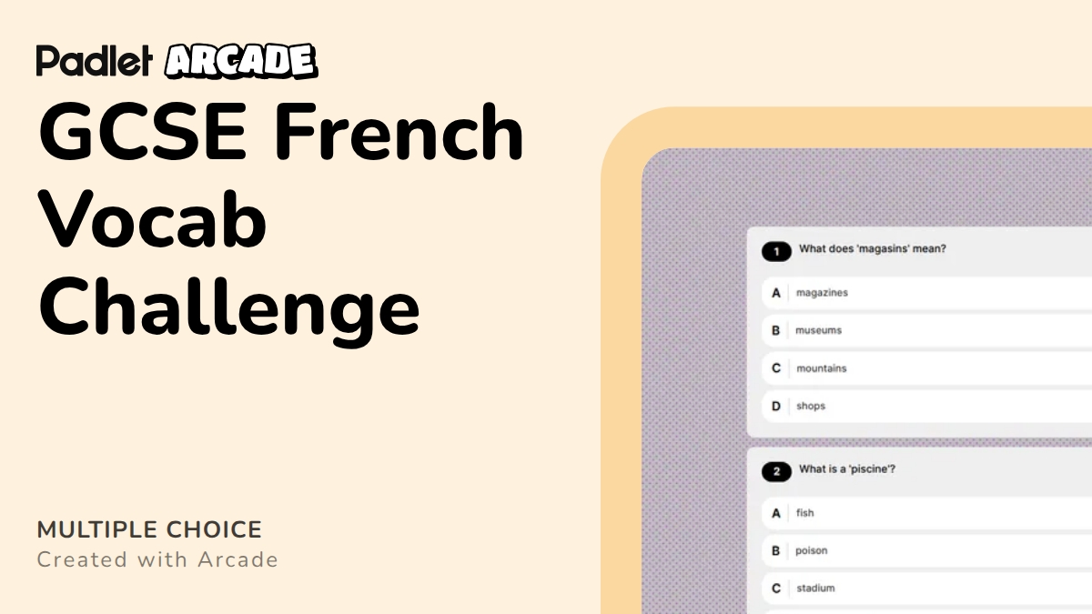 GCSE French Vocab Challenge | Arcade