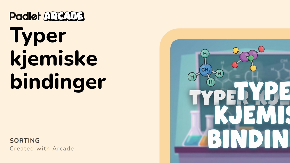 Typer kjemiske bindinger | Arcade