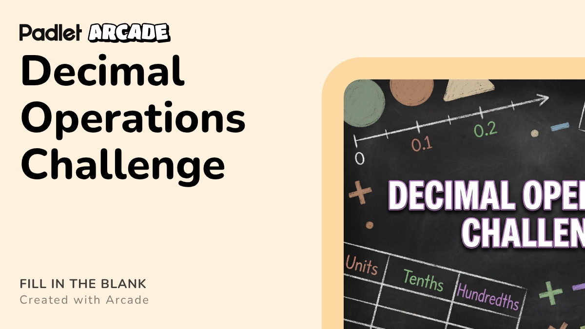 Decimal Operations Challenge | Arcade