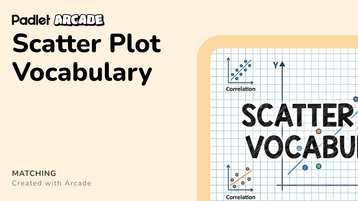 Scatter Plot Vocabulary | Arcade